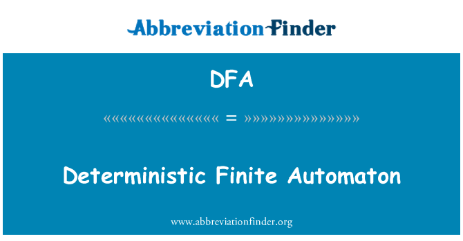 Dfa Definiţie Automat Finit Determinist Deterministic Finite Automaton
